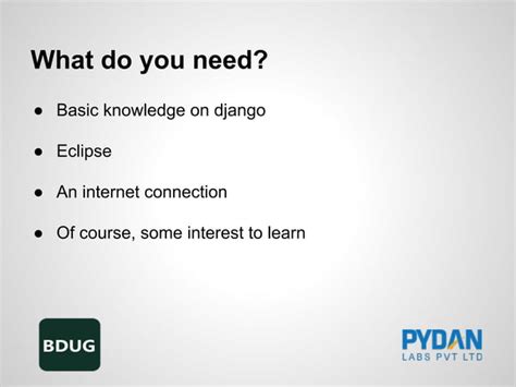 Django In Eclipse Ppt