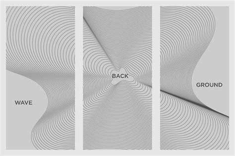 Premium Vector Vector Abstract Wave Background Of Gray Curved Lines