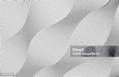 검은 색 점선 대각선 디지털 하프톤 패턴 추상 기술 배경 질감 표면 전자파 개념 흑백 벡터 Op 아트 디자인입니다 Eps10 일러스트 구름 무늬에 대한 스톡 벡터 아트 및