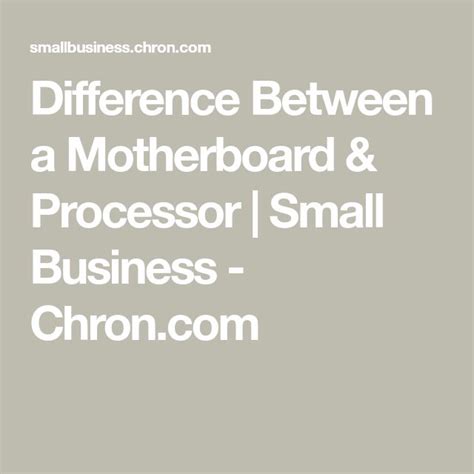 Difference Between A Motherboard And Processor Motherboard Processor