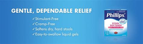 Phillips Stool Softener Liquid Gels 30 Count Box Pack Of