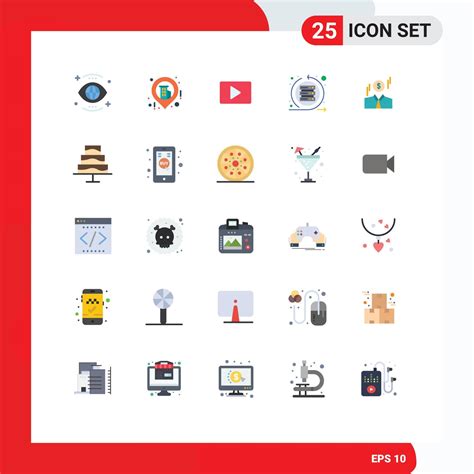 Universal Icon Symbols Group Of 25 Modern Flat Colors Of Businessman