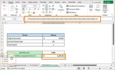Monthly Compound Interest Formula Excel Template 3 Examples