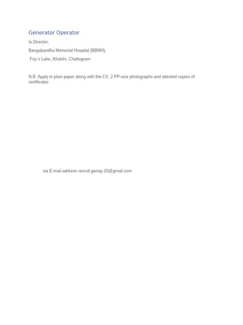 Generator Operator Pdf