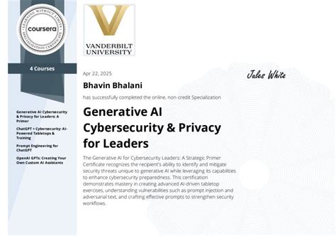 Generativeai Cybersecurity Privacy Aitraining Promptengineering Bhavin Bhalani