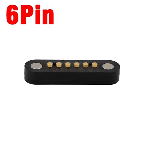 Magnet Pogo Pin Connector 6 Pin Pitch 3 0 Mm Smt Male Female 1a Power Charge Spring Loaded