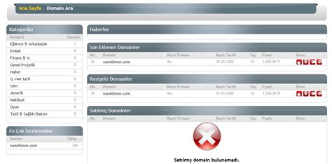 Php 4 Renkli Domain Satış Scripti Php Scriptler Asp Scriptler
