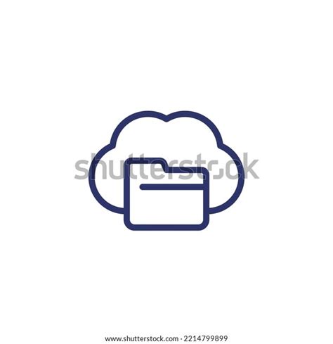 Cloud Folder Icon Line Vector Stock Vector Royalty Free Shutterstock
