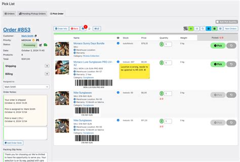 Pick List Woocommerce Marketplace