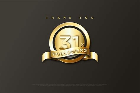 Premium Vector | 31k followers with shiny frame.