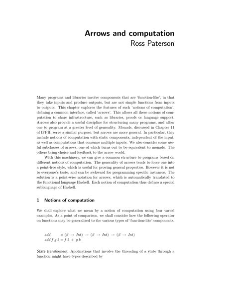 Pdf Arrows And Computation