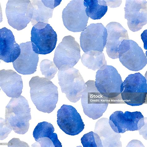 수채화 간단한 추상 얼룩 패턴 수채화 반점 투명 다채로운 파란색 팔레트 차가운 감마 예술적 배경 0명에 대한 스톡 벡터 아트 및