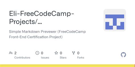 Github Eli Freecodecamp Projectsfccmarkdownpreviewer Simple