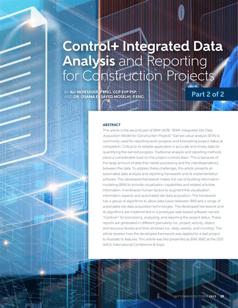 Pdf Control Integrated Data Analysis And Reporting For Construction