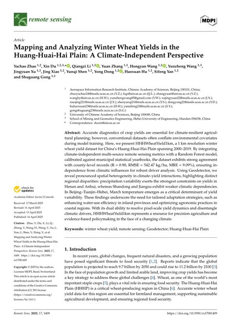 (PDF) Mapping and Analyzing Winter Wheat Yields in the Huang-Huai-Hai ...