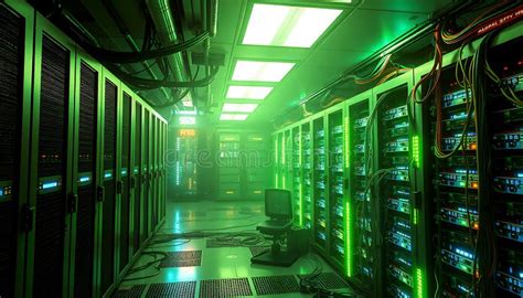 Server Room Data Center Technology Infrastructure Network Computing