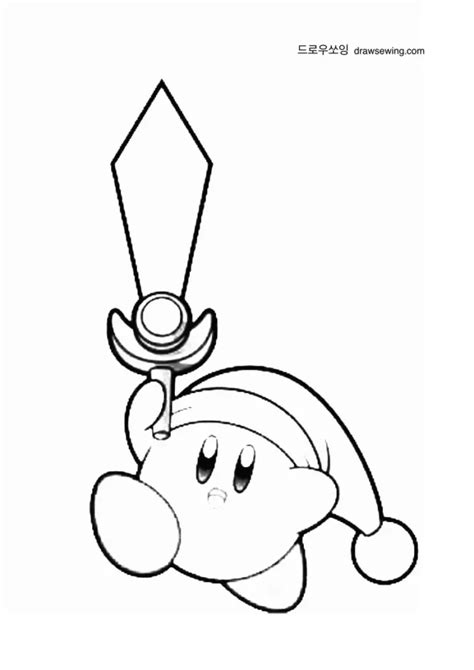 별의 커비 색칠공부 도안 Kirby Coloring Pages 드로우 쏘잉