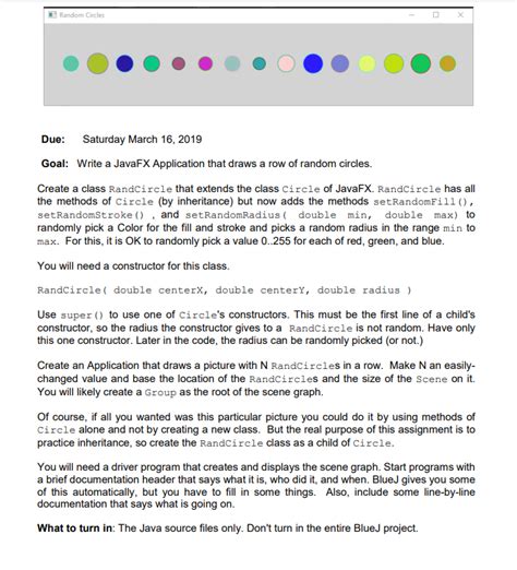 Write A Javafx Application That Draws A Row Of Random