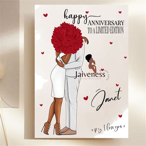 African American Happy Anniversary Graphics Senior African American