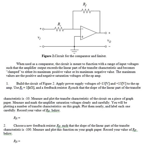 Rr Mm Vi Figure 2circuit For The Comparator And Limiter When Used As A Comparator The Circuit Is