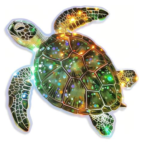 Glitter Turtle Sticker Tortoise Reptile Free Photo Illustration Rawpixel