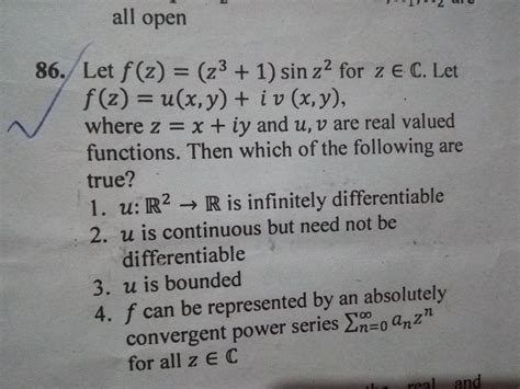complex analysis let f be an entire function then choose the
