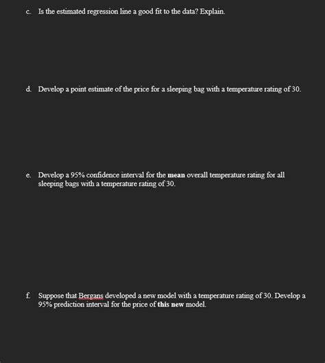 Solved A State The Simple Linear Regression Equation B