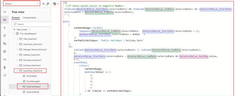how to calculate business days excluding weekends holidays in power apps