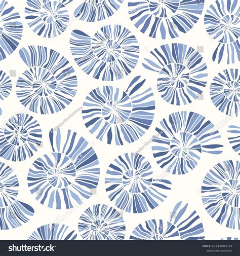 Sea Shells Fossils Vector Seamless Pattern Stock Vector Royalty Free 2138982183 Shutterstock