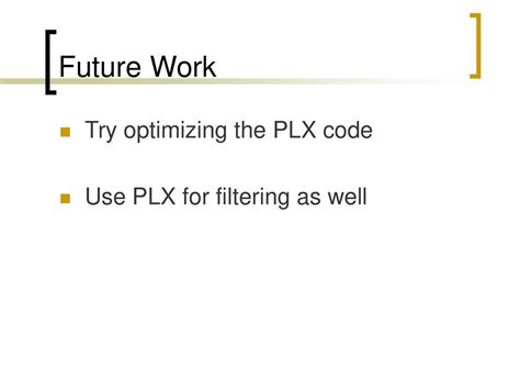implementation of a de blocking filter and optimization in plx ppt