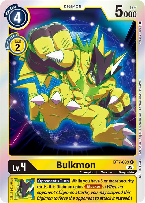 Bulkmon Official Tournament Pack Vol11 Next Adventure Digimon Card Game