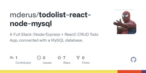 Github Mderustodolist React Node Mysql A Full Stack Nodeexpress React Crud Todo App