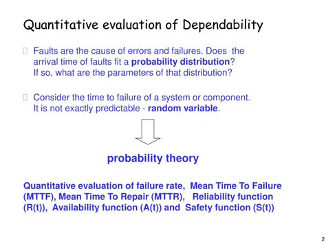 Ppt Quantitative Evaluation Of Dependability Powerpoint Presentation Id 9318902