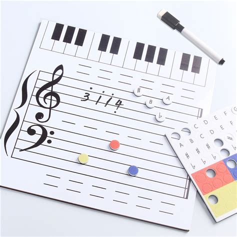 Musical Notation Board Writing Board Magnetic Board Erasable Teaching Board Music Teaching Aids