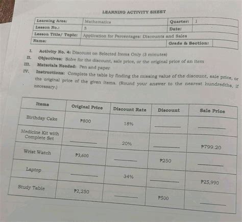 LEARNING ACTIVITY BHEET Learaing Area StudyX