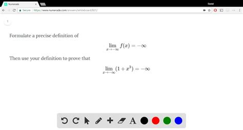 solved formulate a precise definition of limx → ∞ f x ∞then use