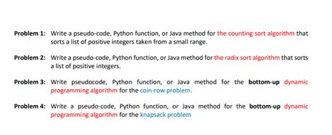 Solved Problem 1 Write A Pseudo Code Python Function Or