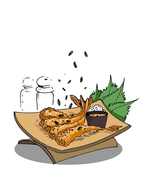 일본 음식 그림 프리미엄 벡터