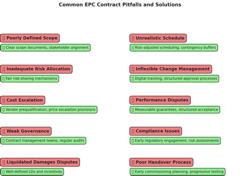 10 Common Pitfalls Of Epc Contracts And How To Avoid Them Energy Project Execution