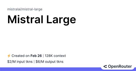 Mistral Large Api Providers Stats Openrouter