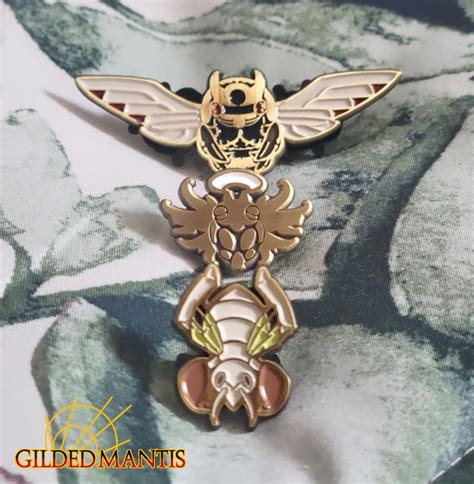 3 Pin Set Nincada Shedinja Ninjask Antique Bronze Soft Enamel Etsy