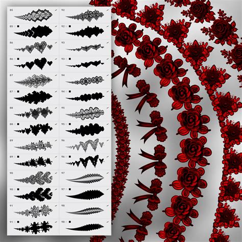 Artstation 100 Procreate Lace Border Brushes Procreate Lace Trim Brushes Procreate Lace