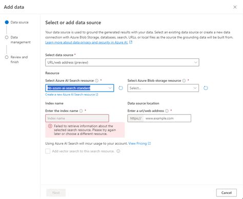 Error Failed To Retrieve Information About The Selected Search Resource Please Try Again Later