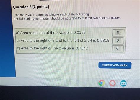 Solved Find The Z Value Corresponding To Each Of The Chegg