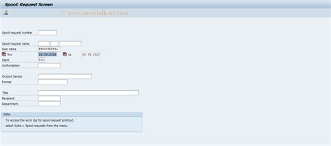 SP O SAP Tcode Spool Controller