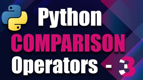 Comparison Operator In Python Coding Genius Zone Youtube