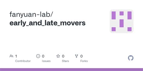 Github Fanyuan Lab Early And Late Movers