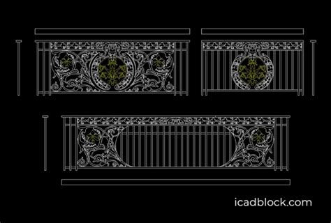Railing Cad Block Collection In Dwg Icadblock Railing Cad Block Collection In Dwg Icadblock
