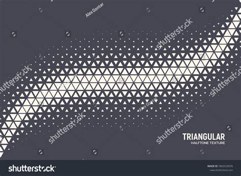 Triangular Particles Halftone Vector Geometric Technology Stock Vector Royalty Free 1865529076