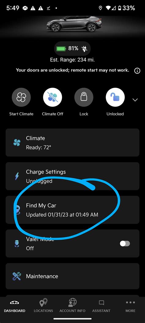 app stopped updating location after 2 weeks we are away from the car